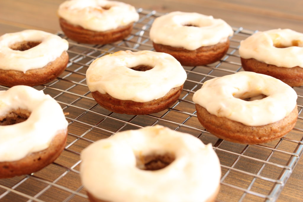 Chestnut Flour Spiced Donuts with Apricot Coconut Cream
